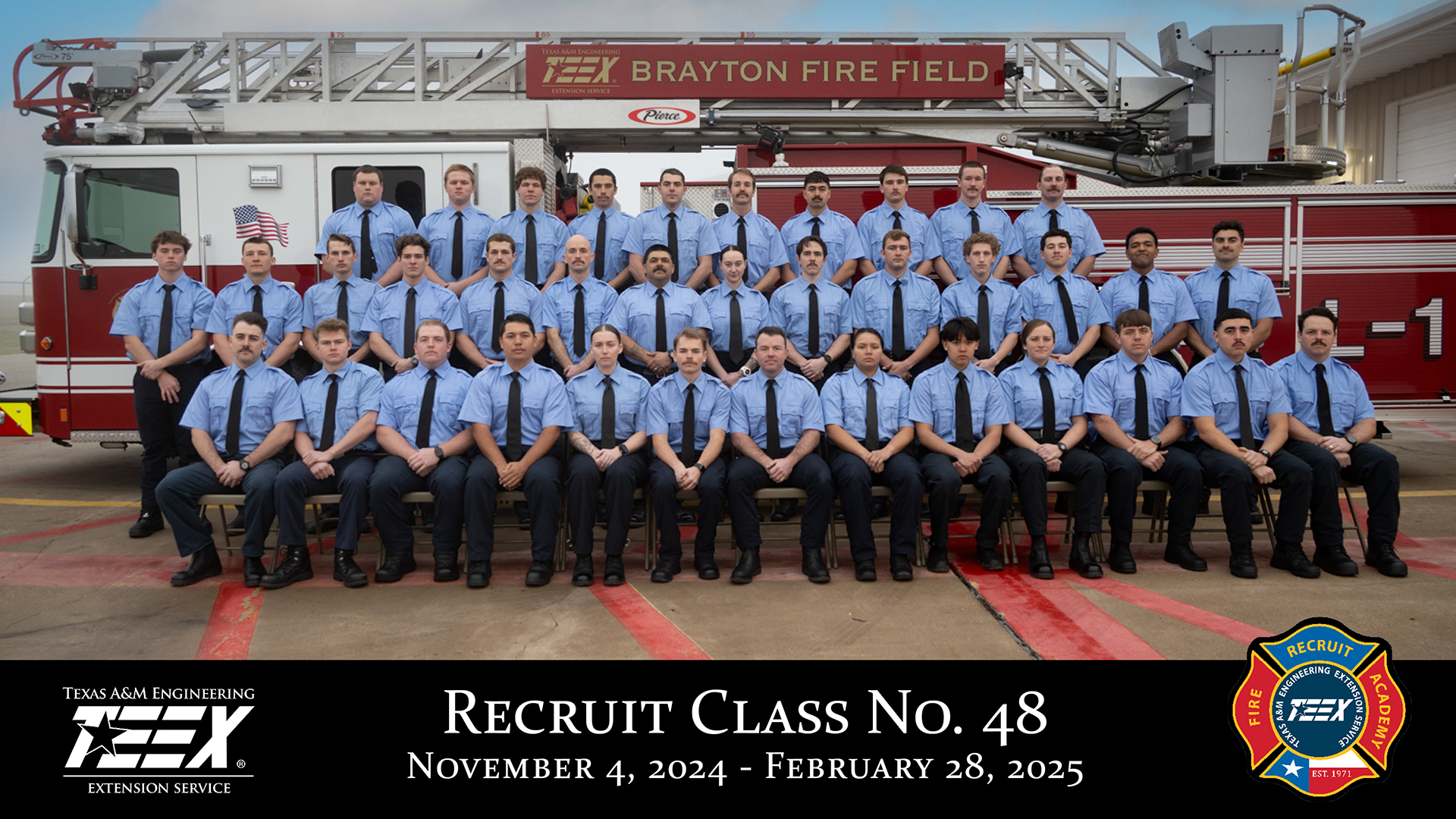 Recruit Fire Class 101-48 Graduation | TEEX.ORG